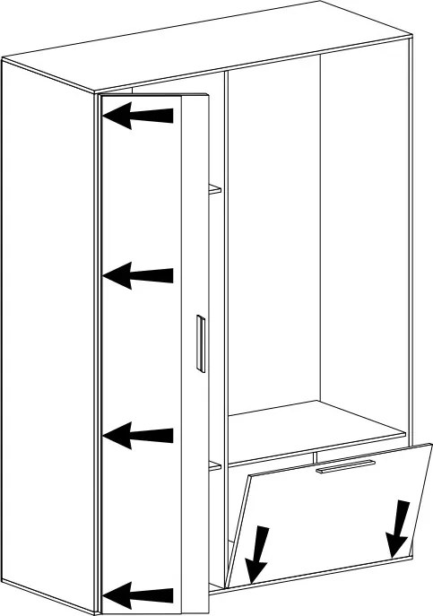 Předsíňová stěna BIS dub sonoma/bílá