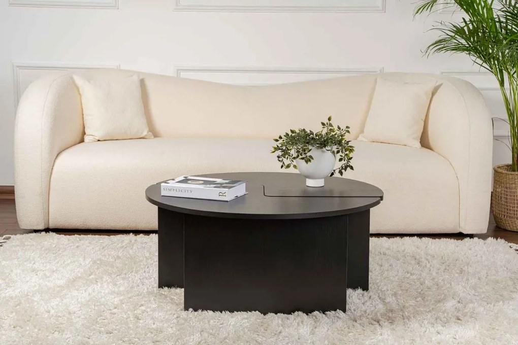 Designový konferenční stolek Zakwani 90 cm černý
