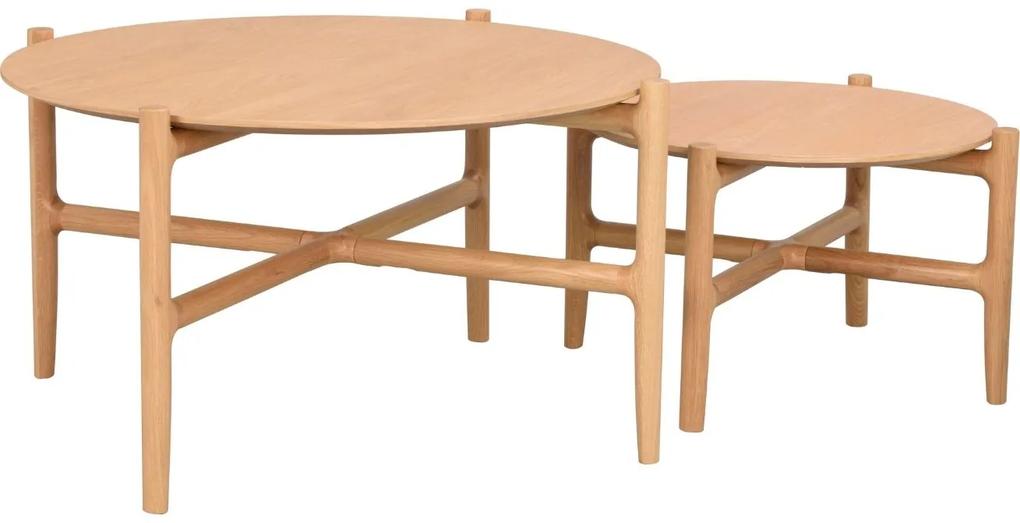 Dubový konferenční stolek ROWICO HOLTON 80 cm