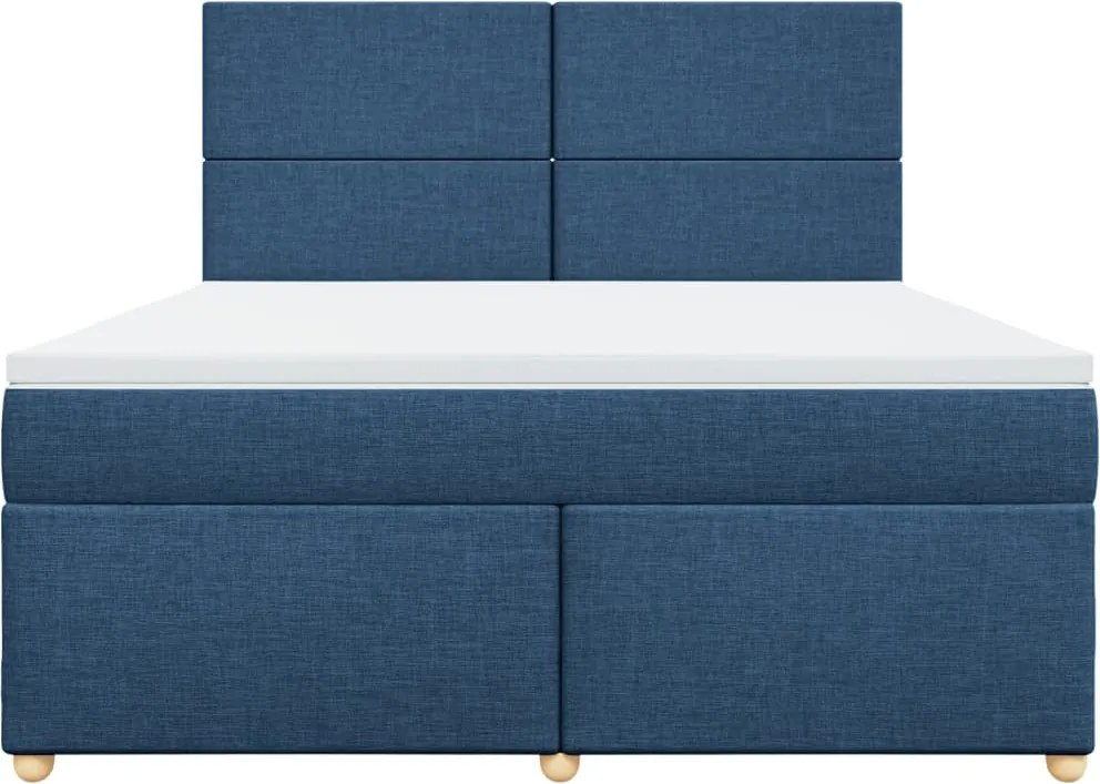 Box spring postel s matrací modrá 180x200 cm textil 3293658