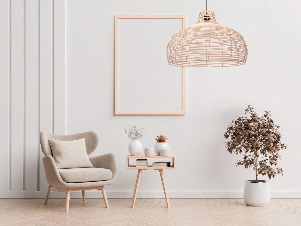 Toolight, přírodní závěsné svítidlo 1xE27 APP985-1CP BIG, hnědá-černá, OSW-01044