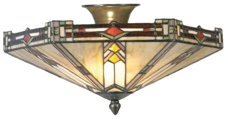 Stropní Tiffany svítidlo Sander – 40x23 cm