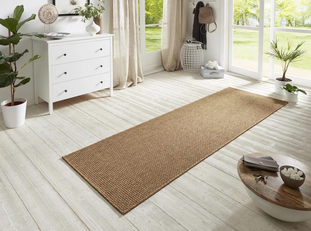 BT Carpet - Hanse Home koberce Běhoun Nature 104272 Brown ROZMĚR: 80x350