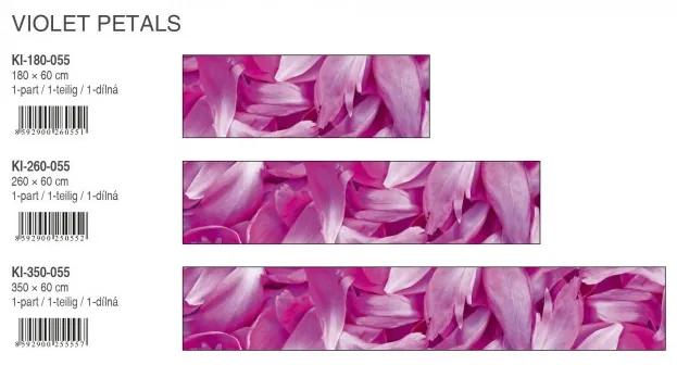 DIMEX | Fototapeta do kuchyně Fialové okvětní lístky KI-180-055 | 180 x 60 cm | fialová