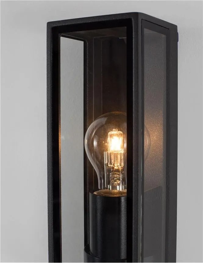 NV 9197701 Venkovní nástěnné svítidlo SORREN antracitový hliník a čiré sklo E27 1x12W 220-240V bez žárovky IP65 - NOVA LUCE