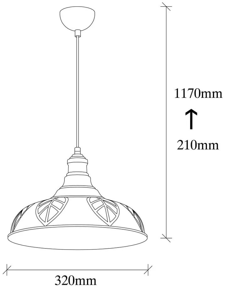 Závěsné svítidlo v bronzové barvě s kovovým stínidlem ø 31 cm Chandelier – Opviq lights