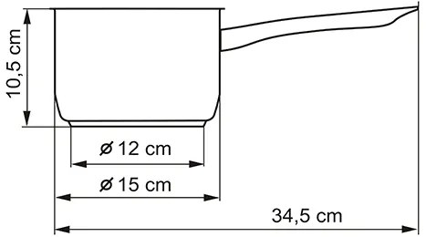 KOLIMAX - české nerezové nádobí Hrnec s rukojetí KOLIMAX KLASIK 15 cm, 1,5 l