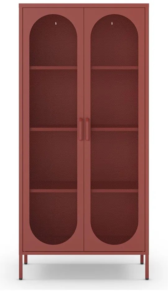 Kovová skříň v cihlové barvě 80x170x40 cm Diora – Marckeric