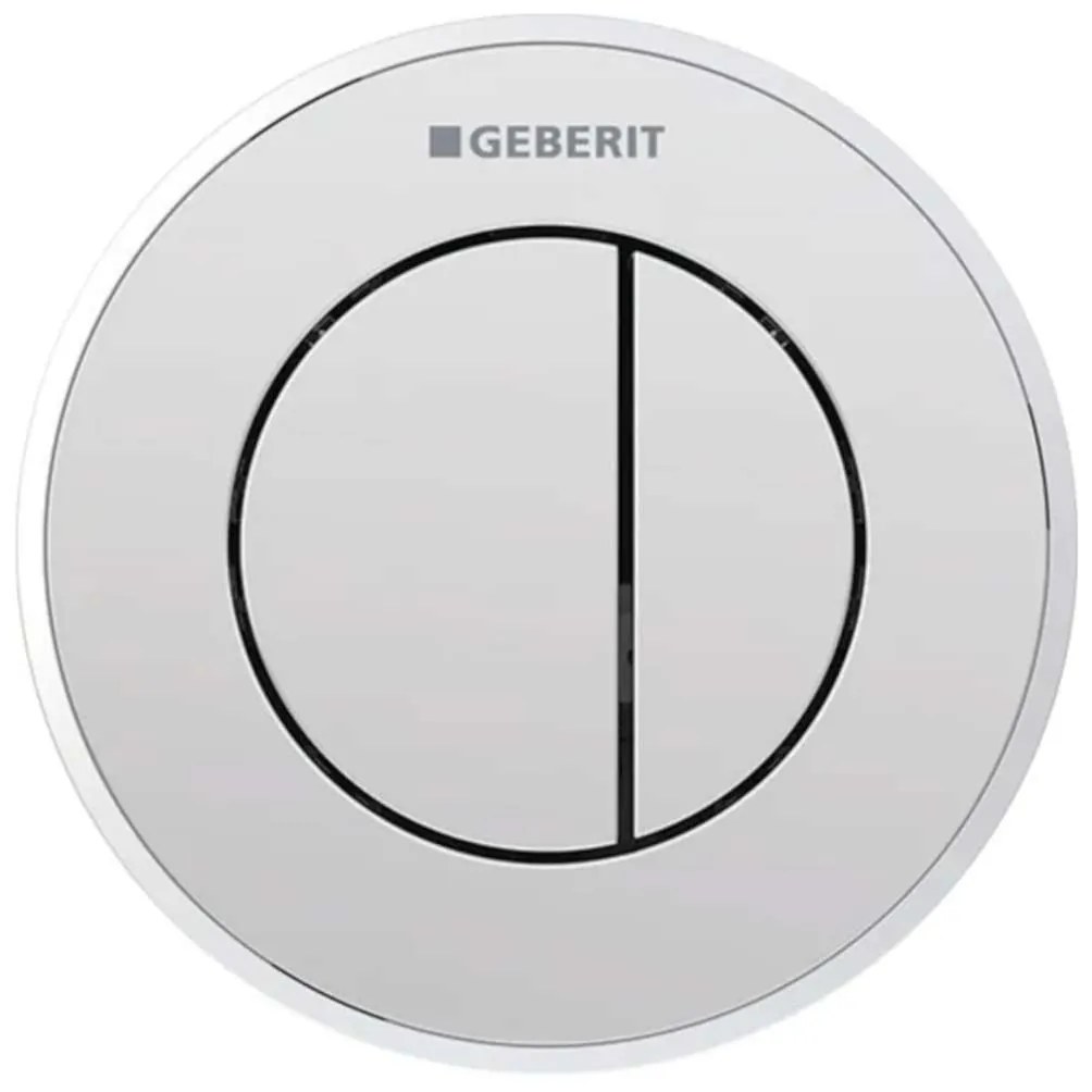 Geberit - Oddálené ovládání splachování typ 10, 2-činné, pro nádržku pod omítku 8 cm, lesklý chrom 116.056.KH.1