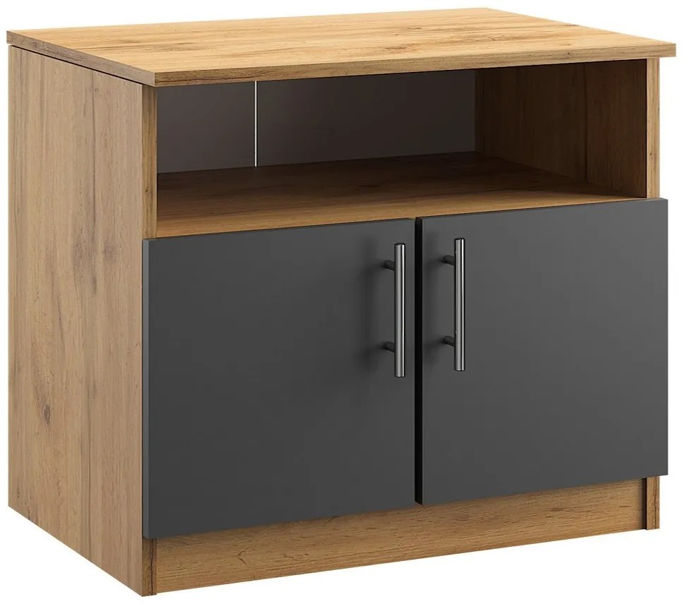 Komoda 2D OFFICE KIT dub apalačský/šedá