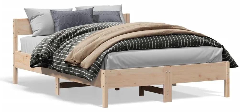 Rám postele s čelem 120 x 190 cm masivní borovice - Default Title