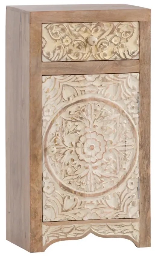 furniture-nabytek.cz - Masivní koupelnová spodní skříňka Delmar z mangového dřeva, lakovaná, hnědá – 43×30×80 cm