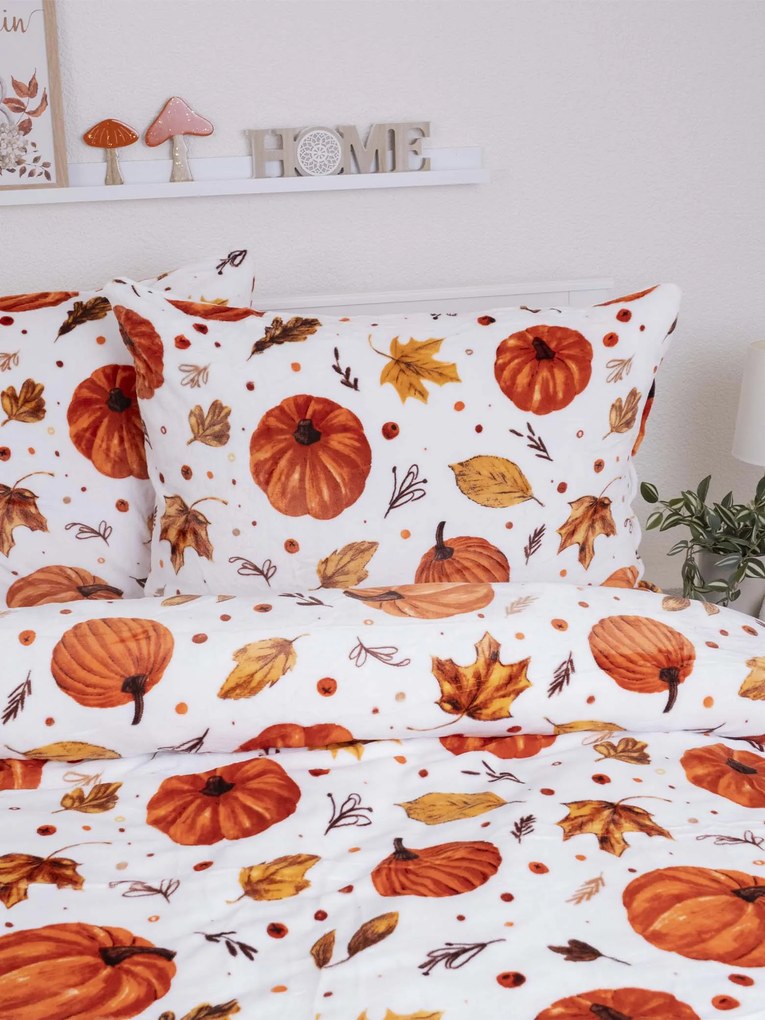 MK Lůžkoviny Francouzské mikroplyšové povlečení Exclusive - Podzimní nálada 220 × 200 cm, 2ks 70 x 90 cm