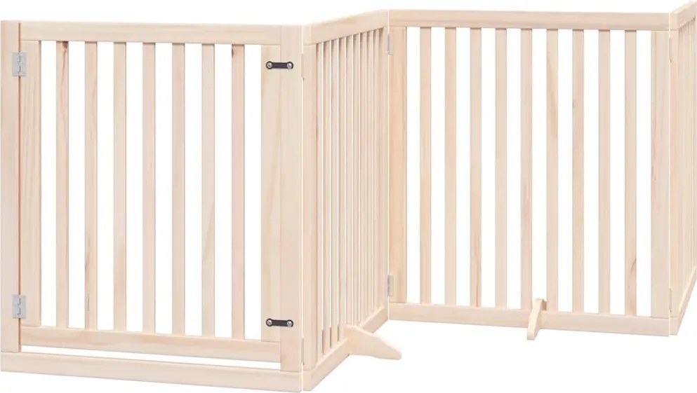 Zábrana pro psy s dvířky skládací 10 panelů 800 cm topol 3155671