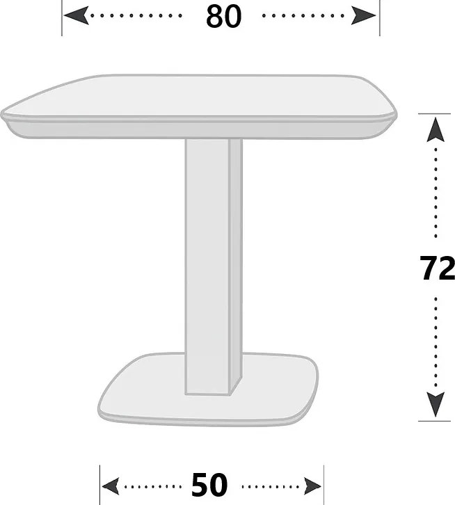 Doppler PICASO - zahradní hliníkový stůl 80x80 cm, přírodní
