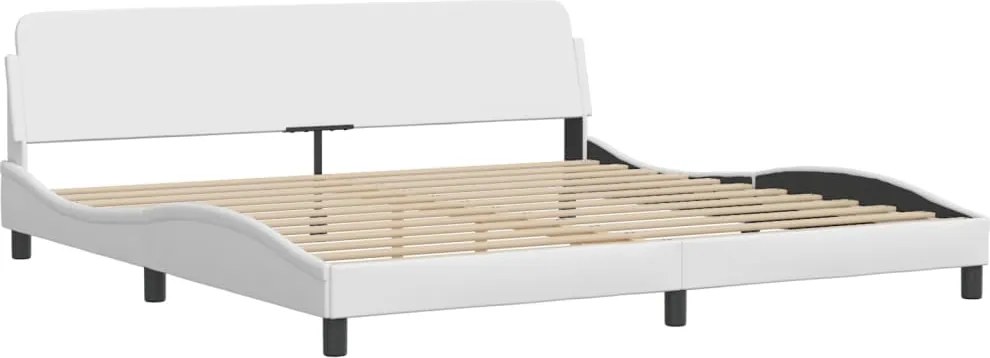 Postel s matrací Zadar bílá 200 x 200 cm umělá kůže 3208888
