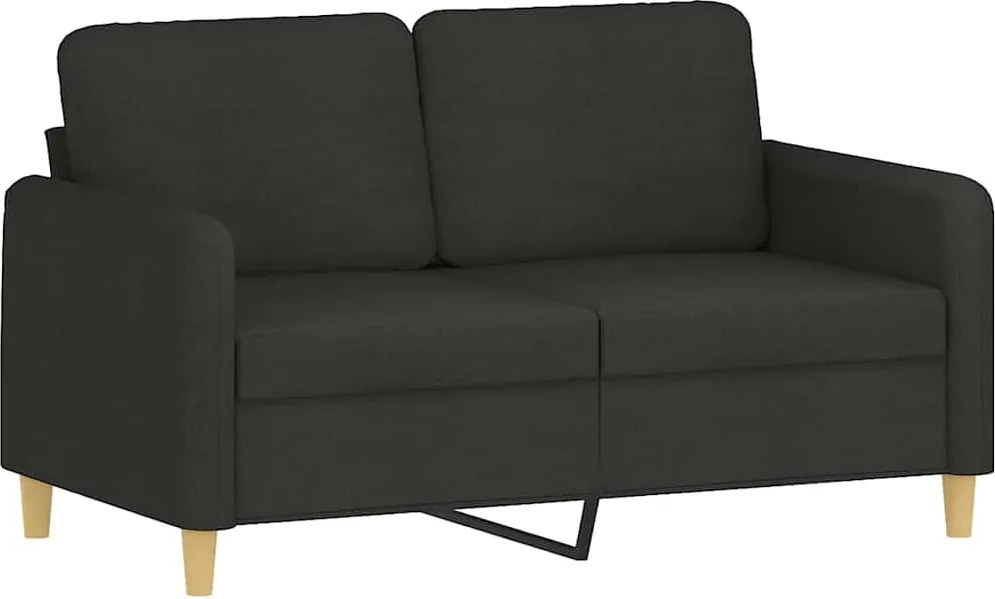 2místná pohovka s polštáři černá 120 cm textil 3200905