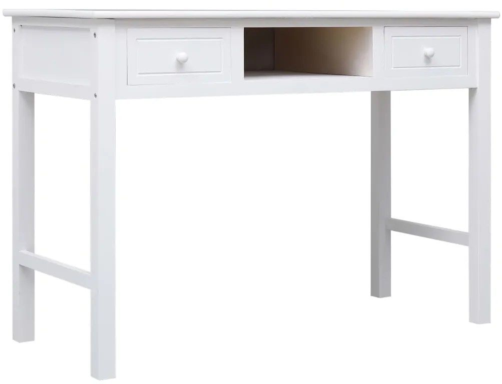 Psací stůl bílý 110 x 45 x 76 cm dřevo 284157