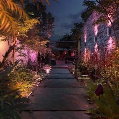 PH 17463/47/P7 Hue LED White and Color Ambiance Venkovní nástěnné svítidlo Philips APPEAR 17463/47/P7 2x8W 1200lm 2000-6500K RGBW IP44 8,4cm nerezové - PHILIPS HUE (915005976301)