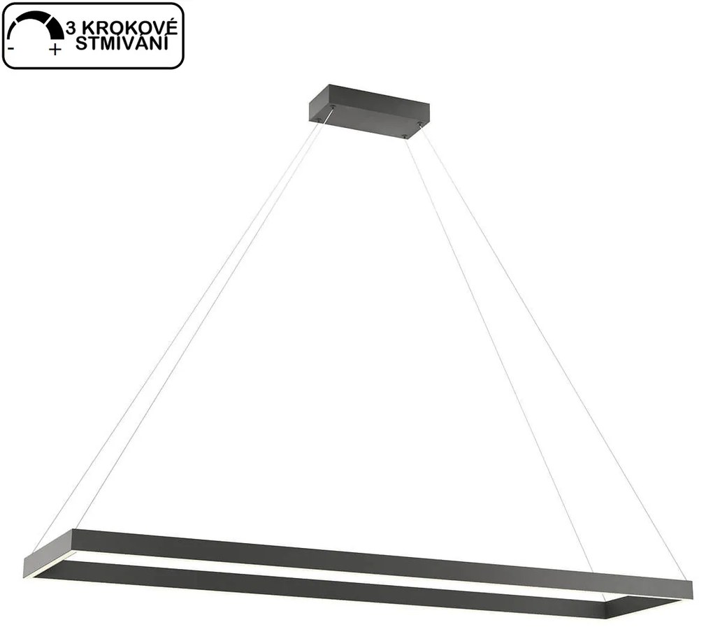 Světla a lustry REDO GROUP Závěsné hranaté LED světlo Redo FEBE 01-2927/ LED 50W/barva světla 3000K