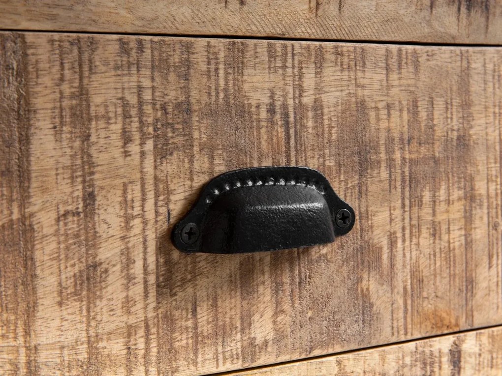 furniture-nabytek.cz - Masivní vysoká skříň Carino z mangového dřeva, lakovaná, hnědá – 50×40×180 cm