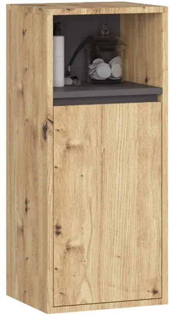 Koupelnová sestava VAMI garfitová / šedá / dub craft
