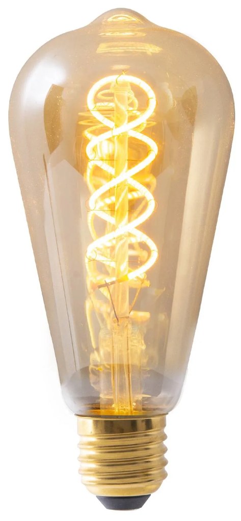 LED Filament E27 4W ST64 zlatá 180lm 1800K 3ks