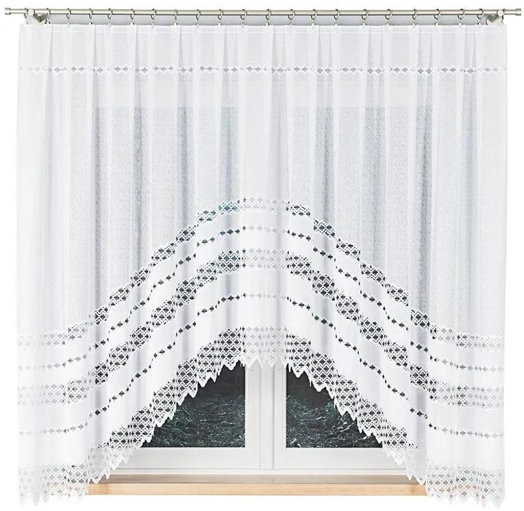 Dekorační oblouková krátká záclona na žabky FILOMENA 170 bílá 340x170 cm MyBestHome