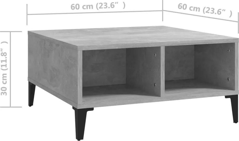 vidaXL Konferenční stolek 60 x 60 x 30 cm dřevotříska [805990] Barva: bílá s vysokým leskem