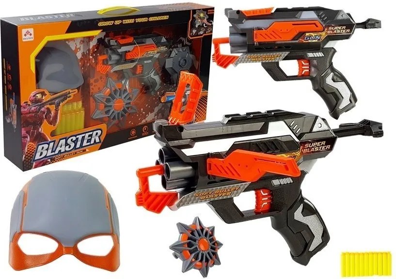 LEAN Toys Rozkládací pistole na pěnové šipky s maskou