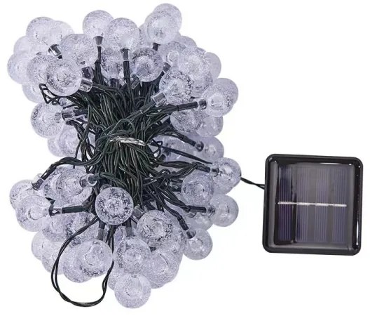 Brilagi- LED Solární dekorační řetěz BUBBLE 200xLED/8 funkcí 20m IP65 teplá bílá