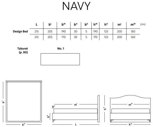 Materasso Manželská postel čalouněná NAVY - bočnice ROZMĚR: 120 x 200 cm