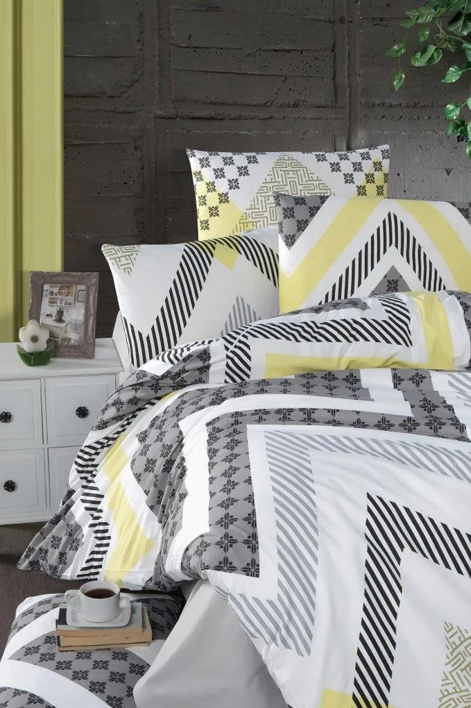 Brotex Krepový povlak na polštář Zigzag grey 50x50