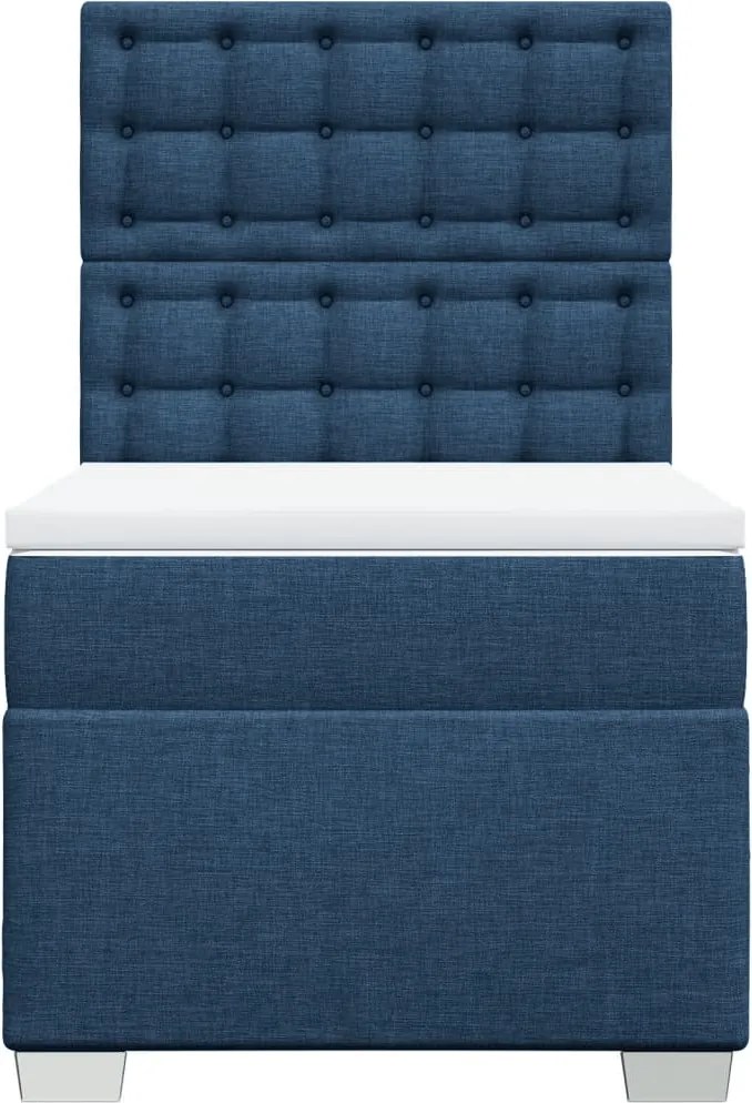 Box spring postel s matrací modrá 80x200 cm textil 3290335