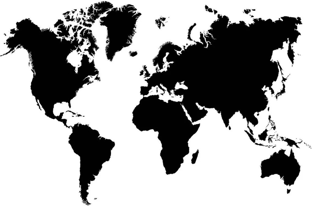 Fototapeta - Mapa černobílého světa (152,5x104 cm)