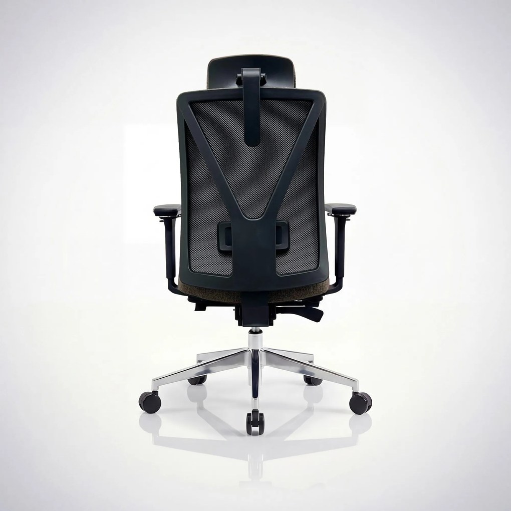 Ergonomická otočná kancelářská židle, hnědá: VECTOR