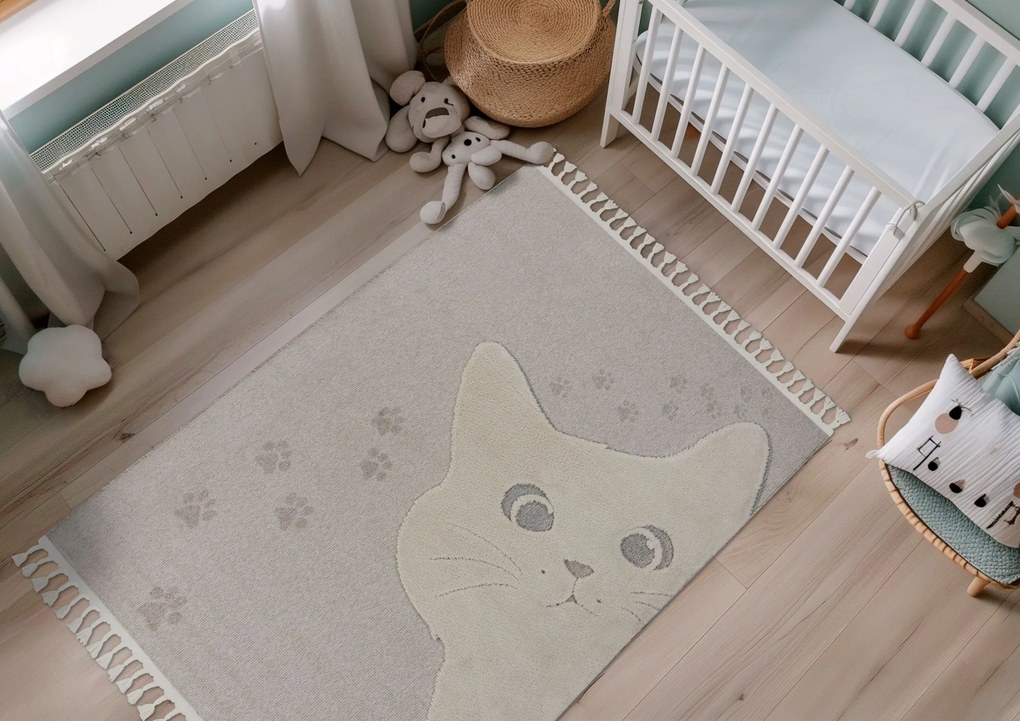 Obsession, Dětský kusový koberec My Fano 396 Cats, 160x230, hnědá, dětský pokoj