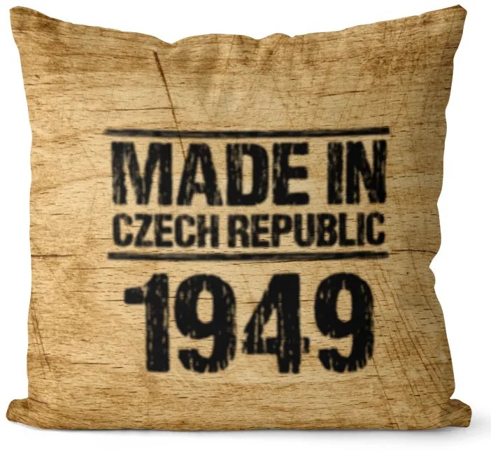 Polštář Made In + rok (Velikost: 55 x 55 cm, rok: 1949)