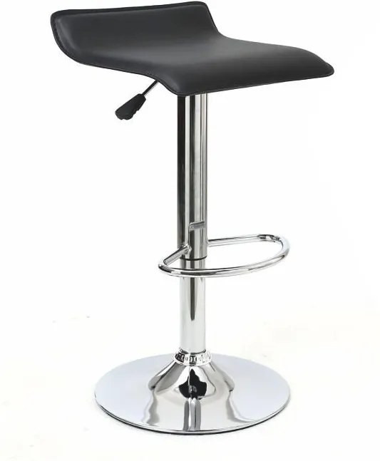 Barová židle LARIA  | ekokůže černá, chrom