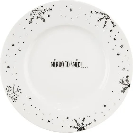 Porcelánový dezertní talíř VLOČKA  20 cm