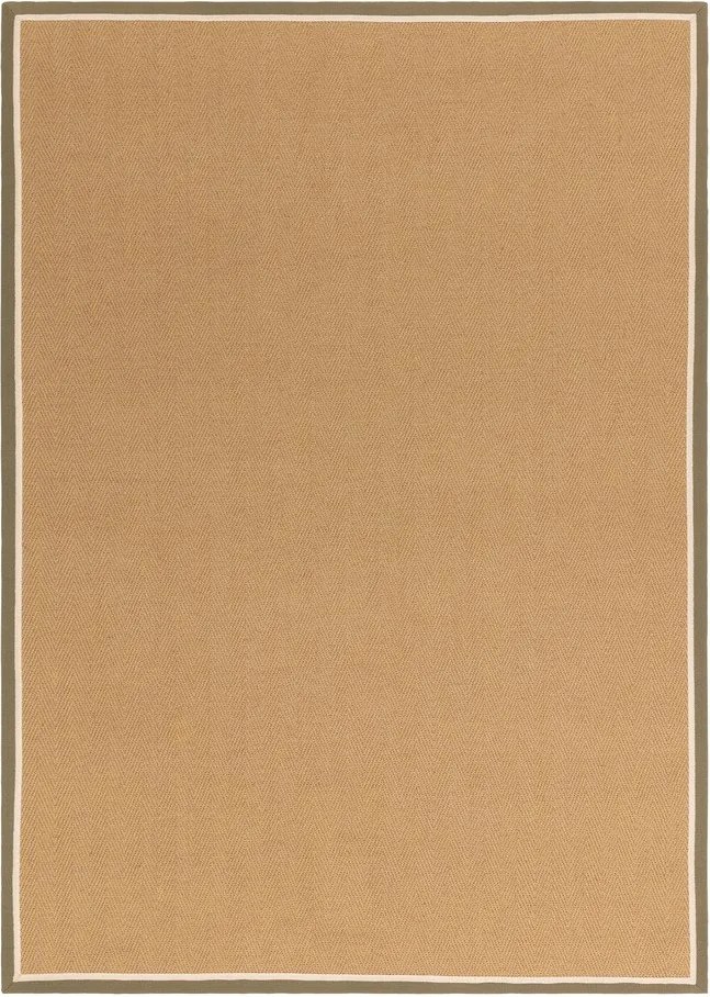 Khaki/v přírodní barvě oboustranný/ručně tkaný jutový koberec 240x340 cm Bordo Herringbone Khaki – Asiatic Carpets