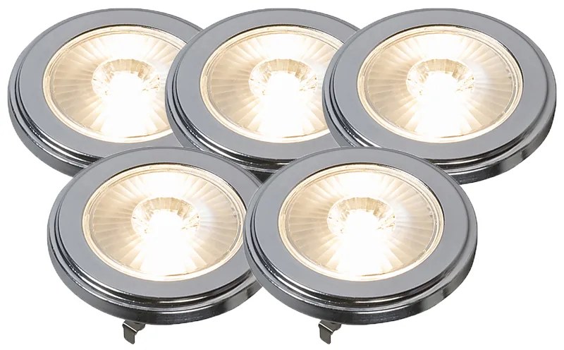 Sada 5ks G53 stmívatelných AR111 LED žárovek 9W 650LM 3000K