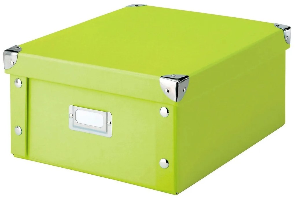 Box pro skladování, 31x26x14 cm, barva zelená, ZELLER