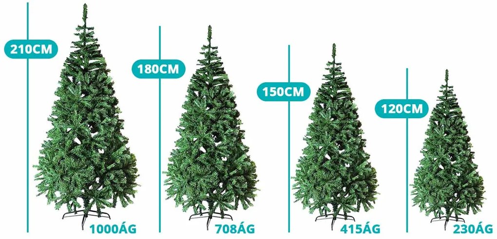 Umělý vánoční stromeček Nordmann s kovovým stojanem ve 4 velikostech, s vůní jako dárek - 120 cm