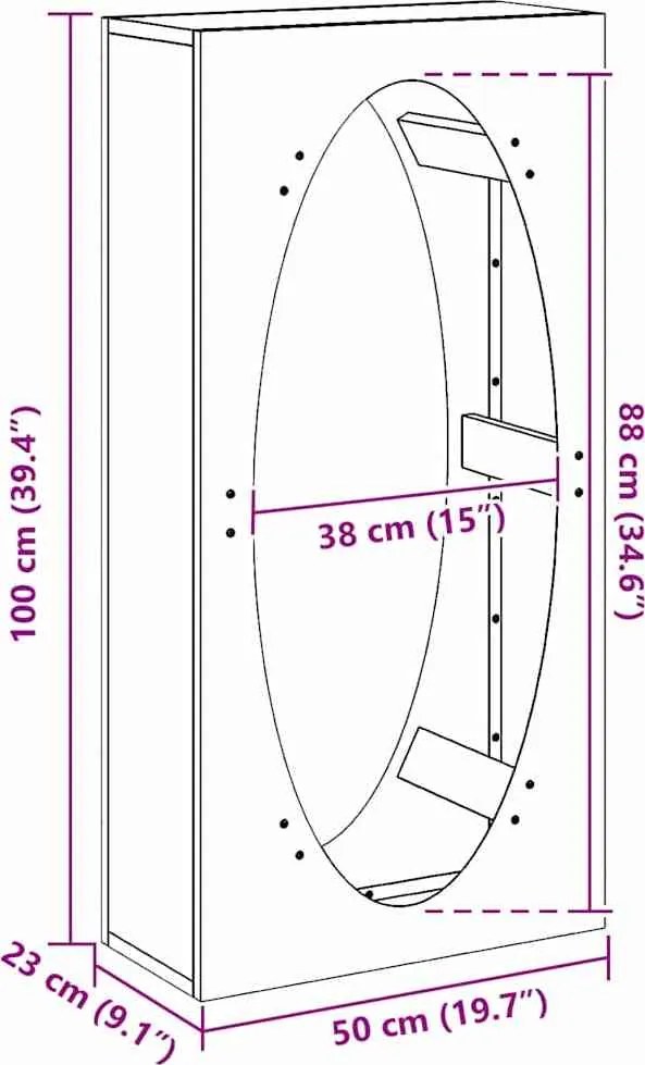 vidaXL Stojan na palivové dřevo 50x23x100 cm [864185] Barva: Olivově zelená