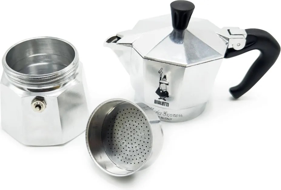 Bialetti Moka Express 3, na 3 šálky – klasická moka konvička na pravou italskou kávu