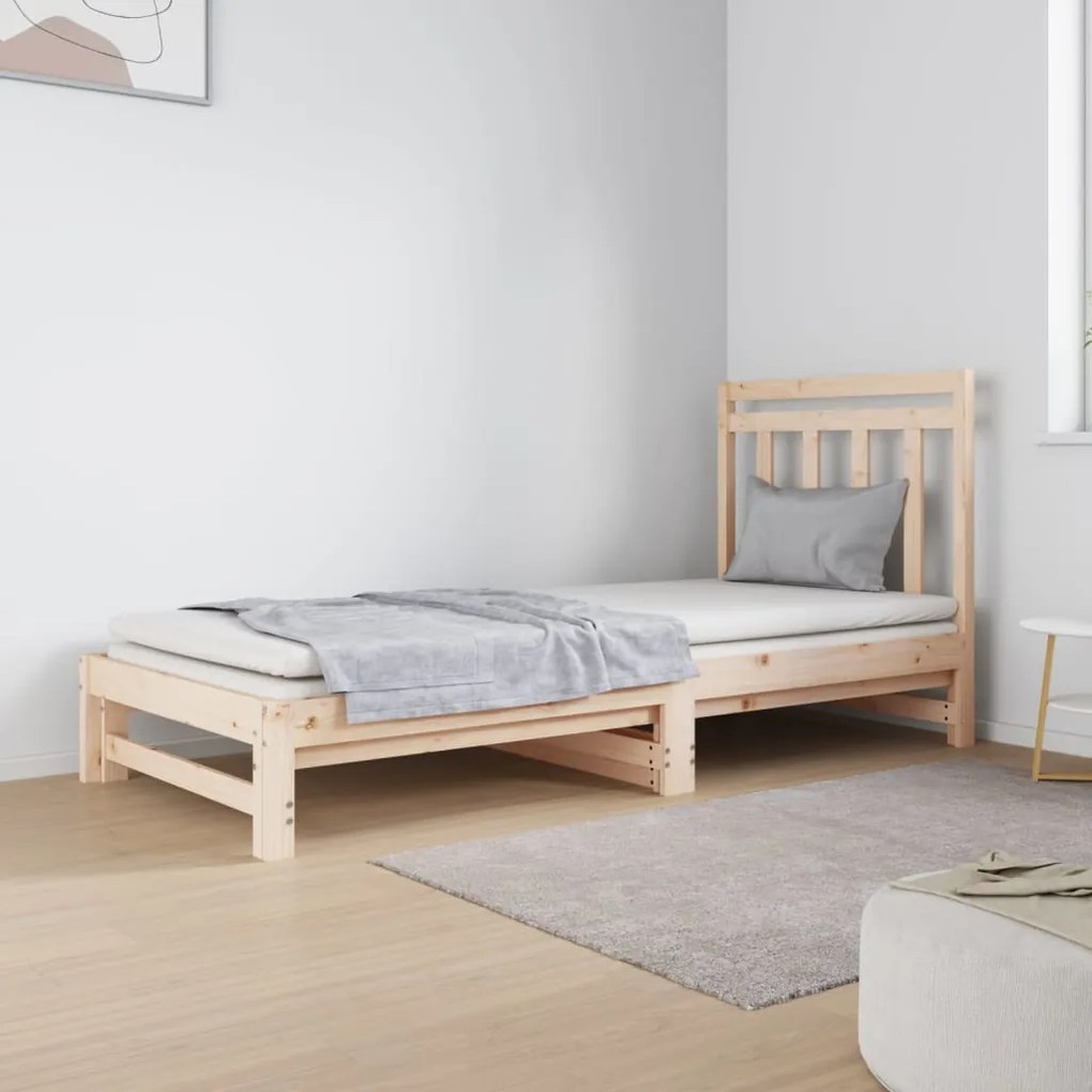Výsuvná postel 2x (90 x 190) cm masivní borovice,  3124757