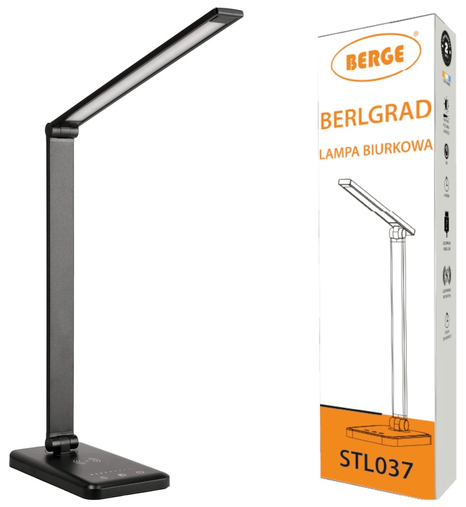 BERGE Stolní LED lampa 5W CCT s indukční nabíječkou