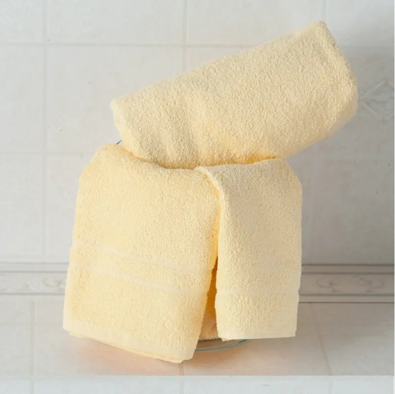 Veba ručník rujana pruh - světle žlutá 50x100