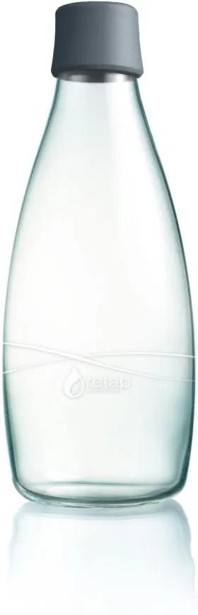 Šedá skleněná lahev ReTap s doživotní zárukou, 800 ml